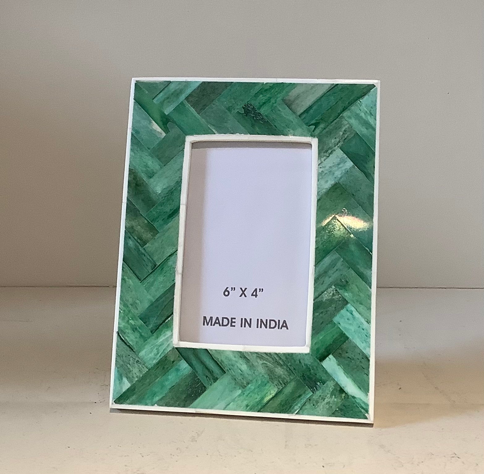 Green Bone Inlay Photo Frame – Inside Out Design